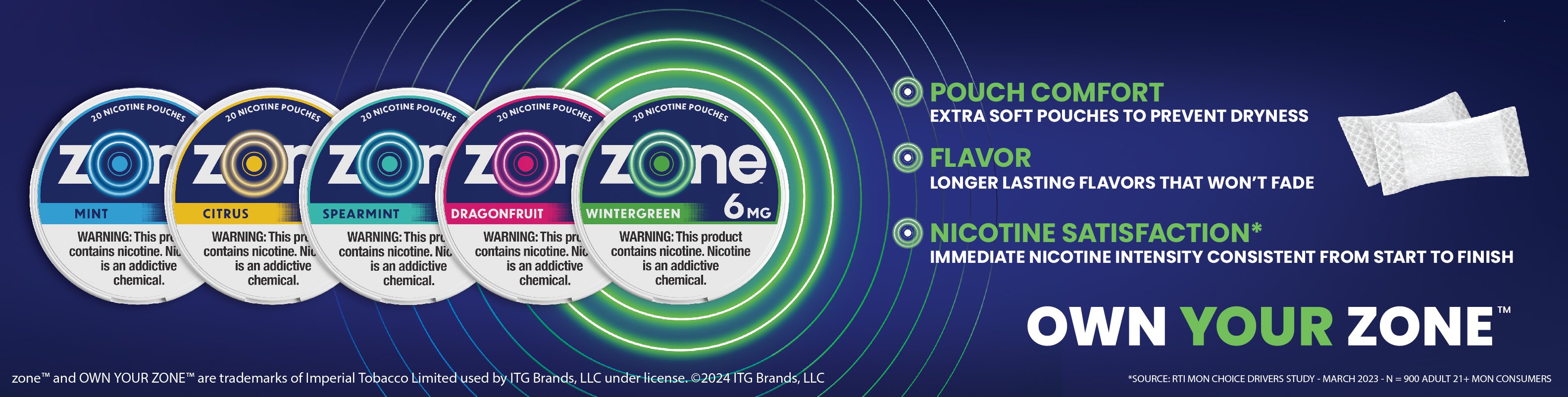 Buy zone Nicotine Pouches - All zone Flavors Online